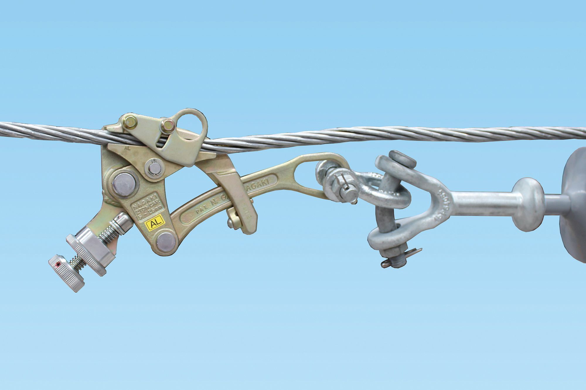 Grip, wire, 5-25mm, AL, ACSR, safety latch, 2T WLL, with double lock ...