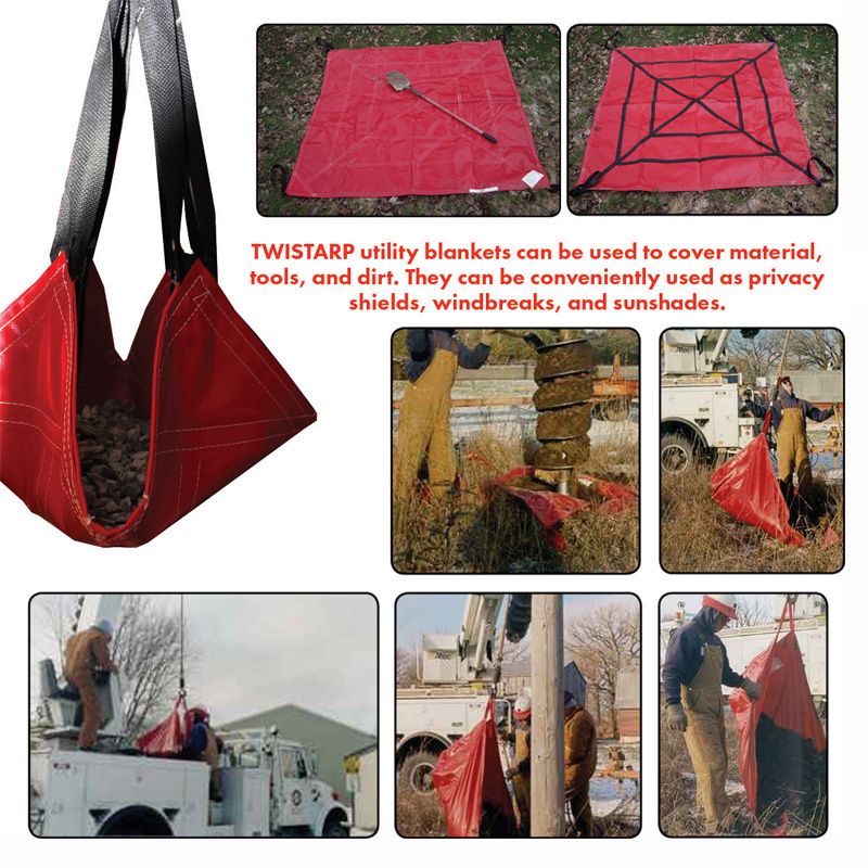 Tarp, lifting, soil, 2.4x2.4m, 2268kg WLL, instructions, certificate ...