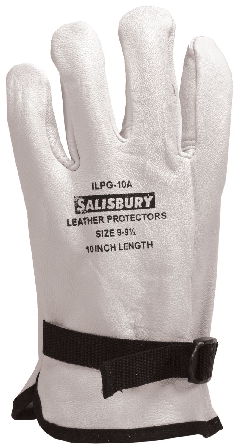 Gloves, outer, goatskin, LV, sz 9-9.5, strap, 10", 250mm, Salisbury