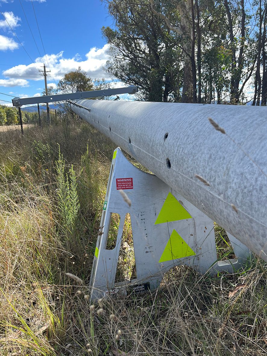 Pole stand, Aluminium, small, flat stack, 4T WLL, 500mmH, fold out leg ...