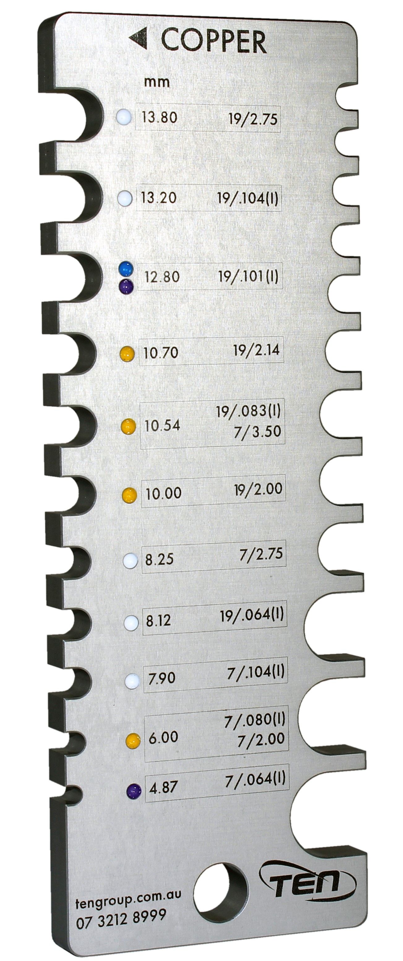Conductor Gauge, Al/Cu various sizes, EQL range, machined Al | TEN Group