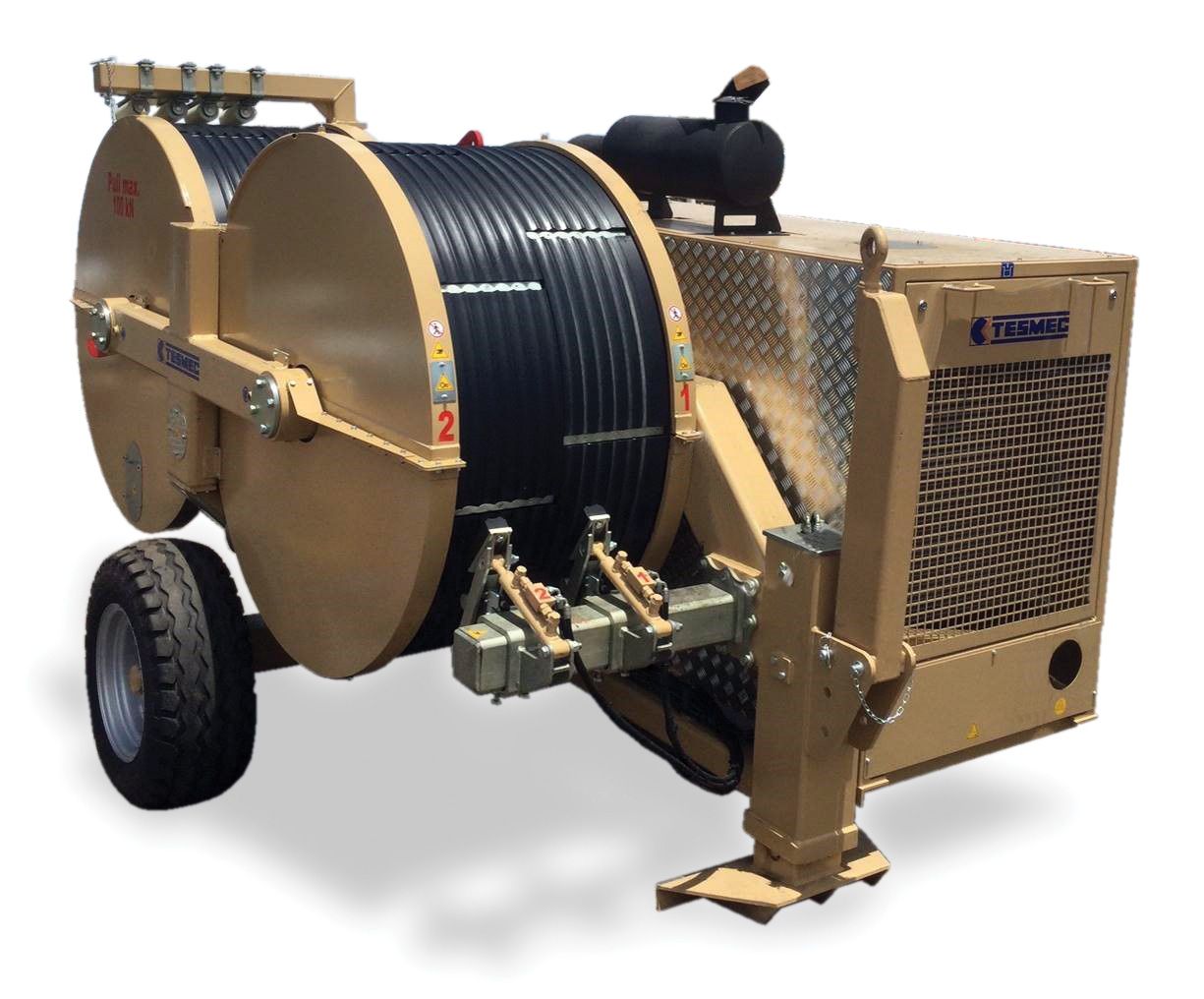 Hydraulic, puller-tensioner, 100kN or 2 x 50kN, HMI,remote control,rope ...