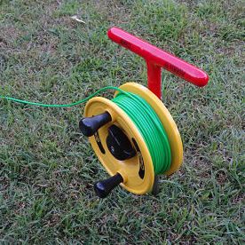 Lead, earth trailing, 20m on reel w/645mm spike and insulated handle