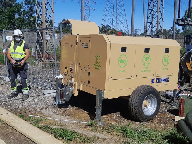 30kN Tesmec Electric CablePulling Machine, zero emission