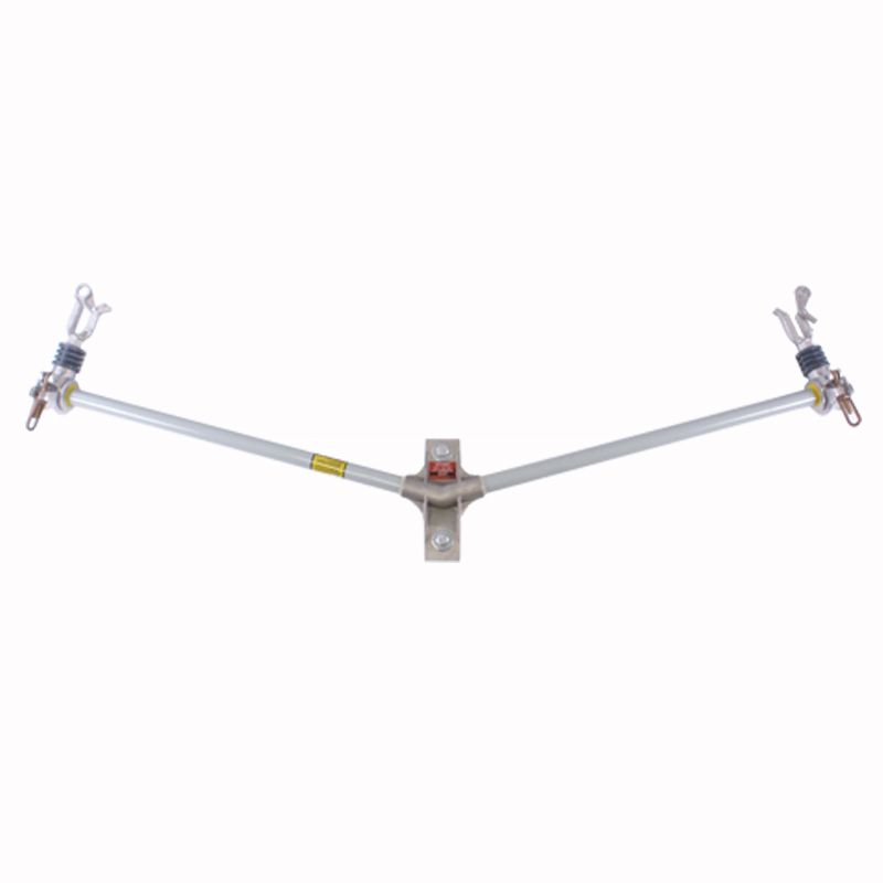 Arm, temporary, V, 1.83m L, 2 wire holders, insulators, 35kV, mounting ...