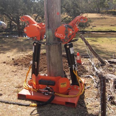 Pole puller, hydraulic, 56T, 660mm max dia pole, cam action head ...