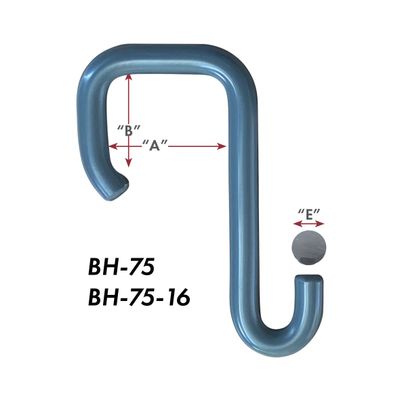 PVC Bucket Hooks, suit 75mmLip, PAIR, TEN