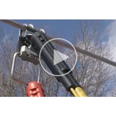 Connector, wedge, stirrup, shear bolt, main 4.114-7.416 mm, 550amp bail ...