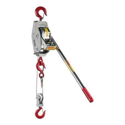 Hoist, ratchet, wire, single, 9m/680kg, double, 4.5m/1360kg, medium ...